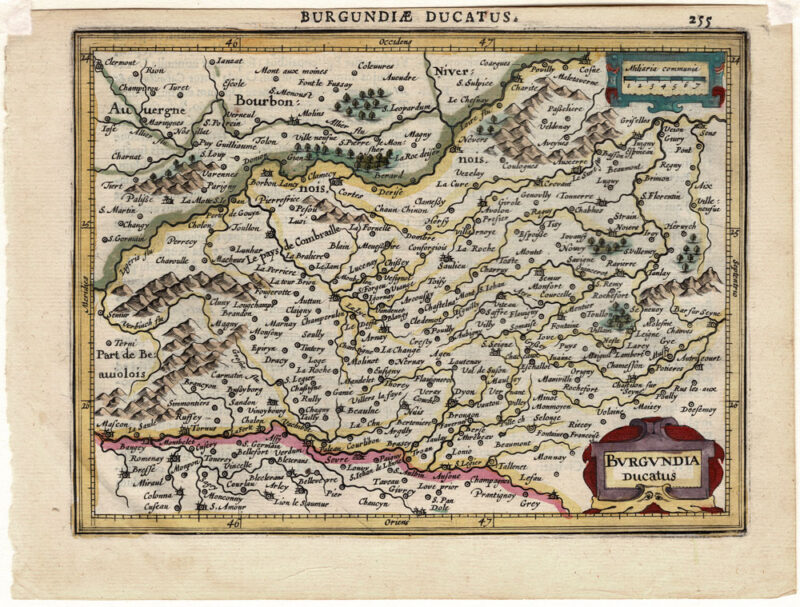Burgundiae Ducatus - Duchy of Burgundy - Jansson / Mercator Atlas Minor ...