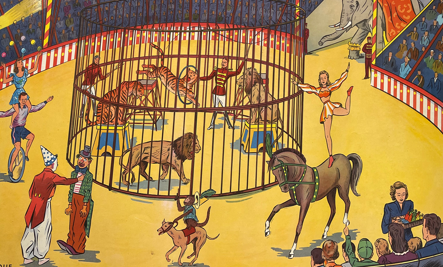 Double sided Mid-Century Vintage French Poster - Circus and After the ...