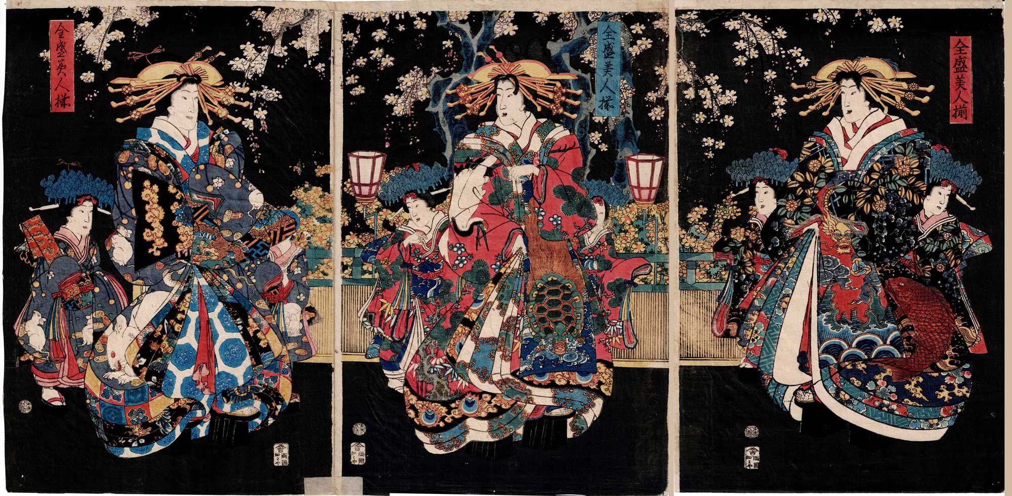 Kunisada Utagawa - Japanese printmaker of the late Edo period - Village ...