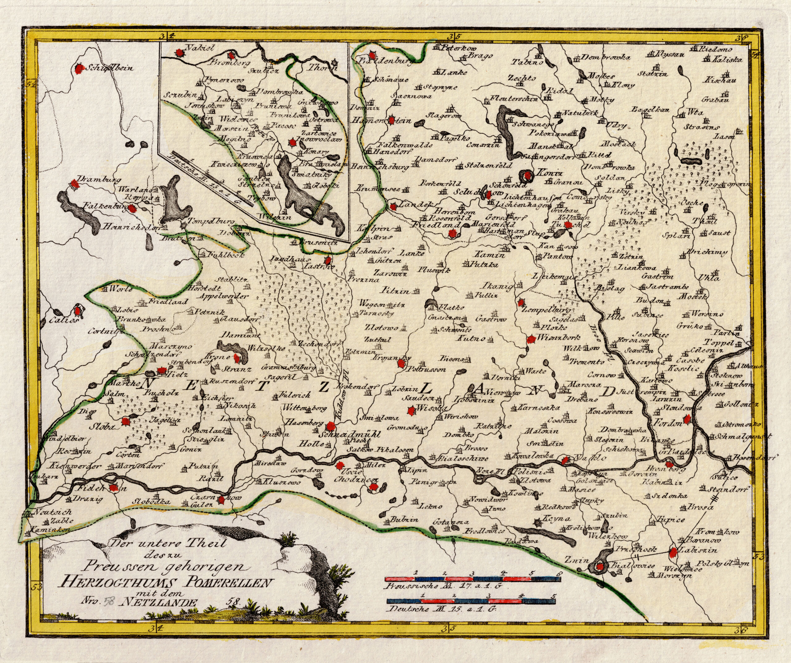 Antique Map of the Duchy of Pomerelia, Prussia (Poland) - Reilly 58 ...