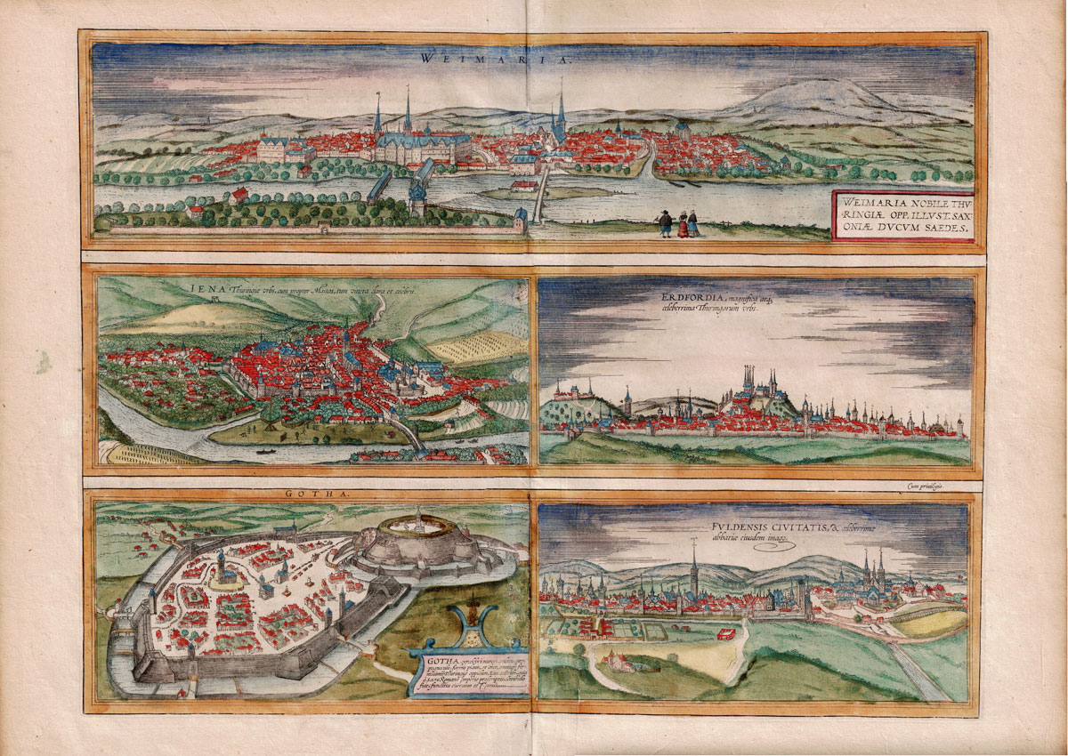 German Cities of Weimar, Jena, Erfurt, Gotha and Fulda: Braun ...