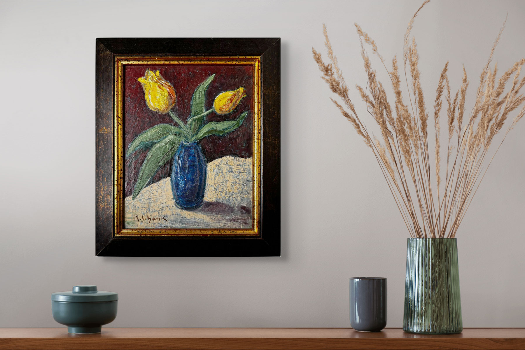 Karl Schenk - Yellow Tulips - Village Antiques