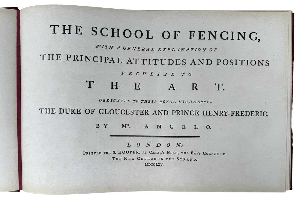 Domenico Angelo, The School of Fencing (L’École des Armes) — later hand ...